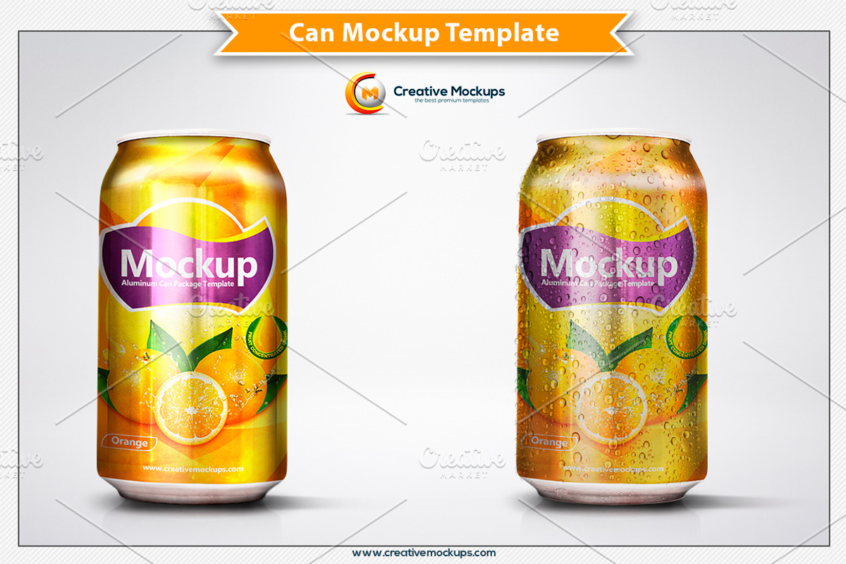 Can Mockup Template, a Packaging Mockup by Plus Media