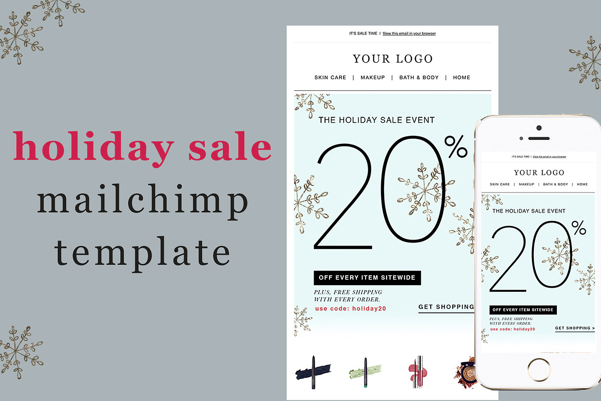 Holiday Sale Email Template, an Email Template by Edit & Go Templates