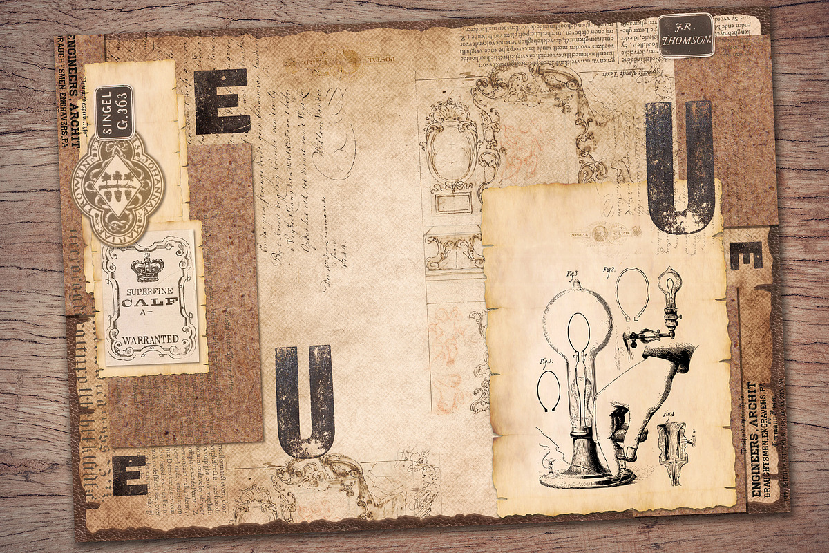 Vintage Grunge Scrapbook Kit