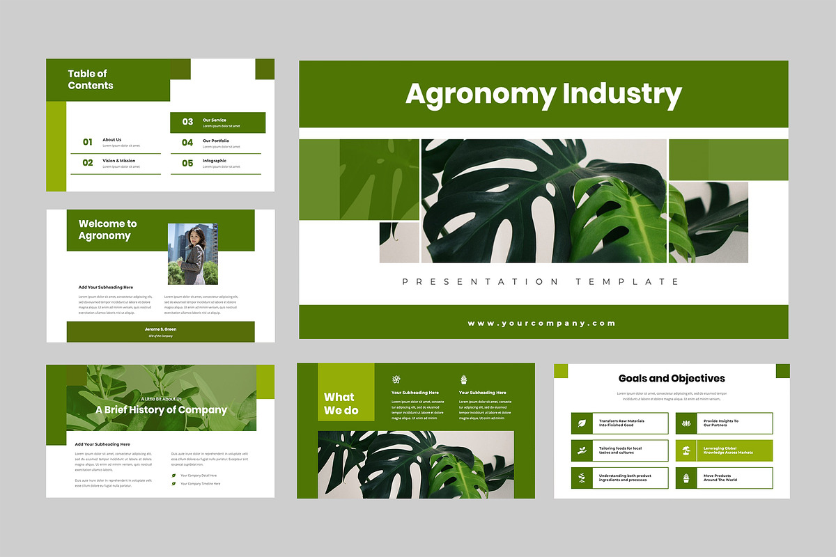 Botanical Powerpoint Template, a Presentation Template by TMint Creative