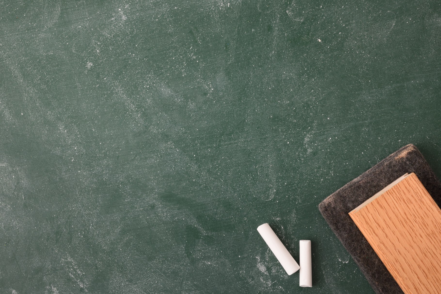 Dirty blackboard chalk and eraser, a School & Education Photo by ...