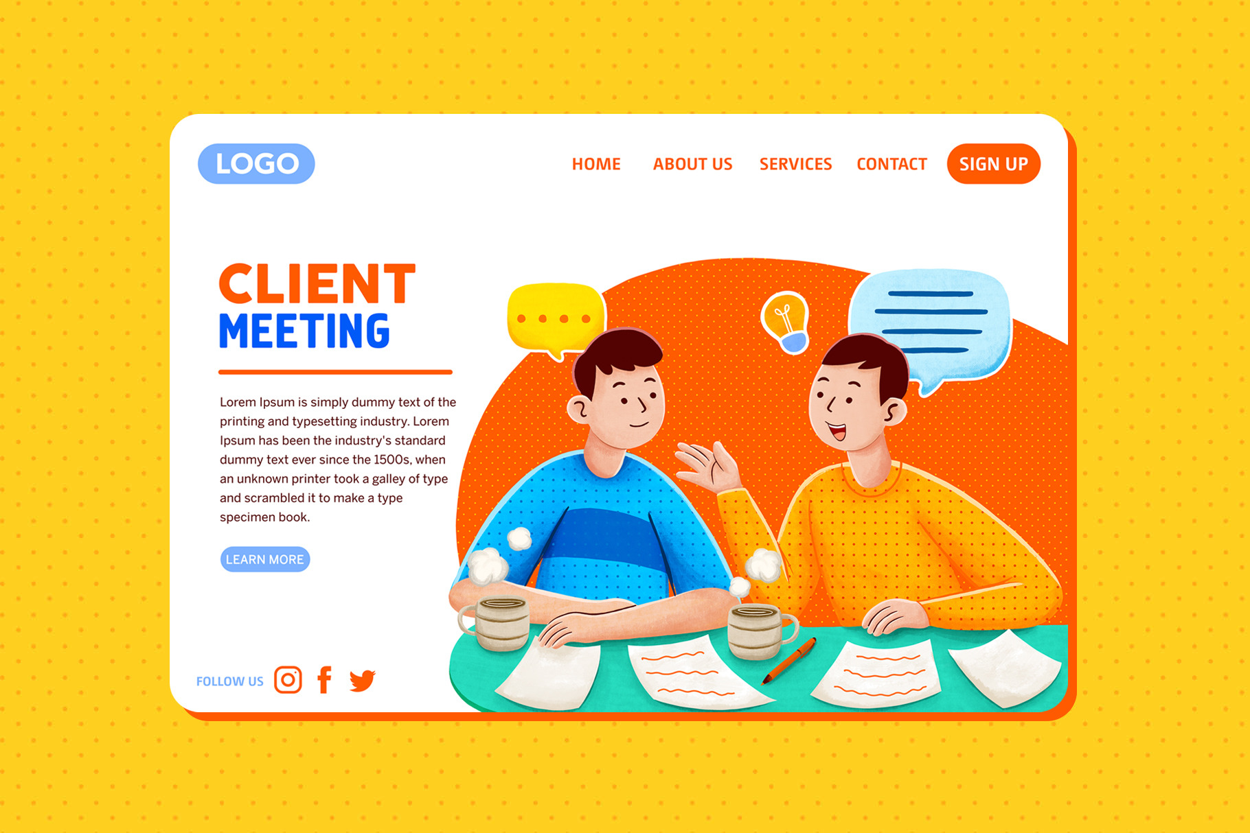 Client Meeting — Landing Page, a Landing Page Template by MEDZ