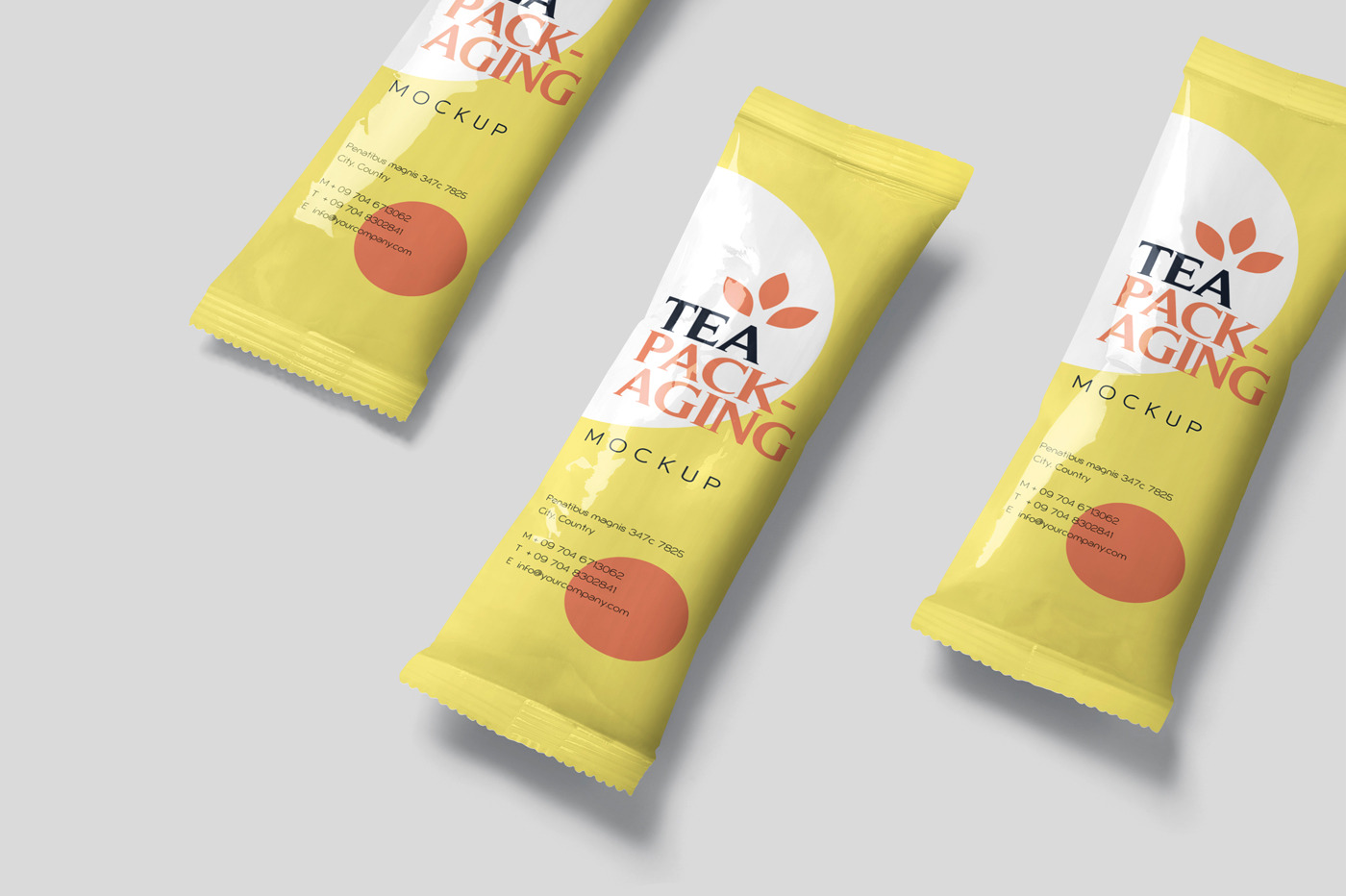 Long Sachet Packaging Mockups, a Packaging Mockup by GfxFoundry