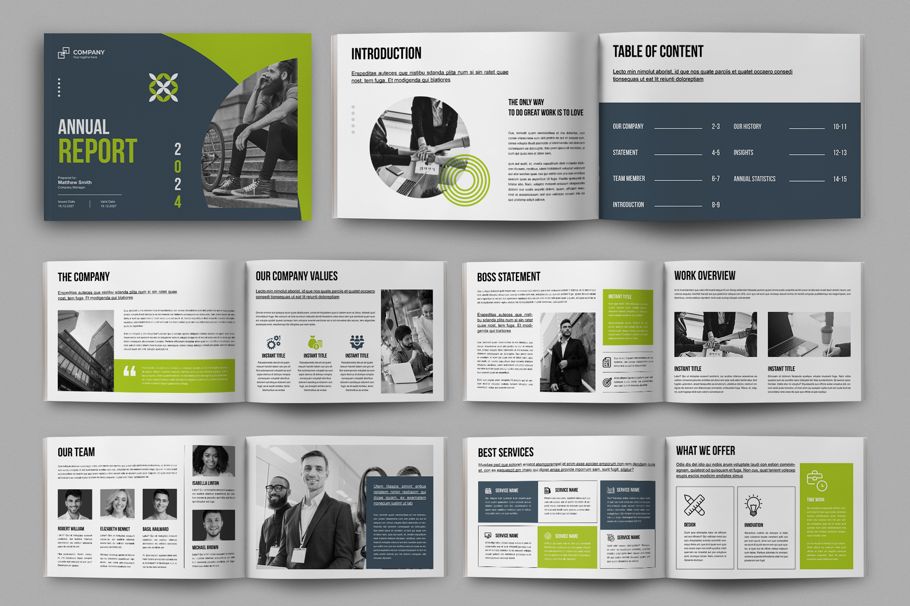 Annual Report Landscape Layout