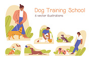 Dog training school set, an Animal Illustration by Good Studio