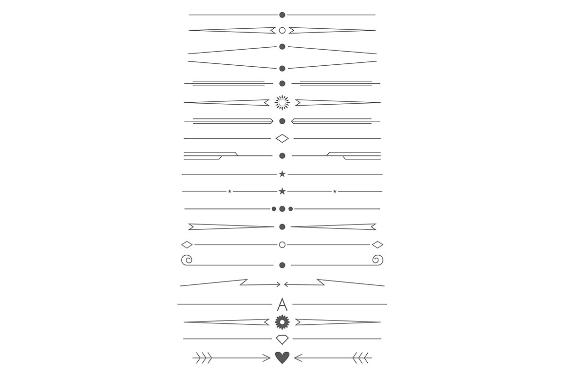 Vector set of page decor elements, a Decorative Illustration by Booblgum