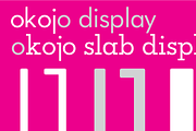 Okojo Display, a Sans Serif Font by Wordshape