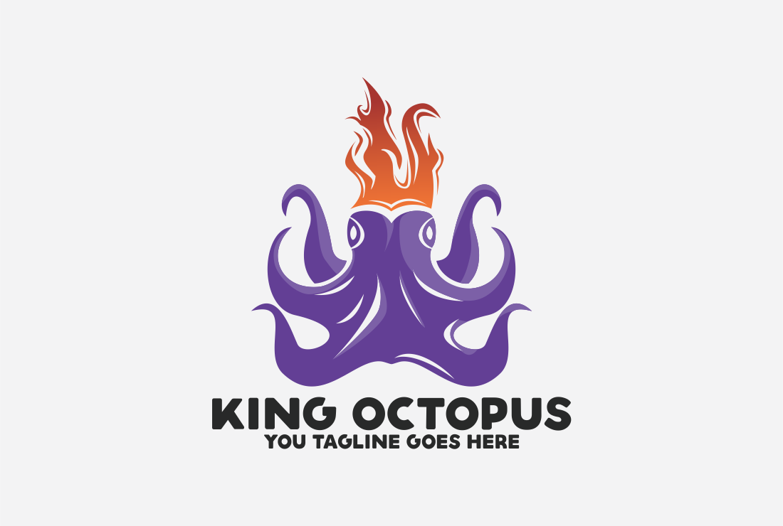 King Octopus Logo, a Branding & Logo Template by Brandlogo