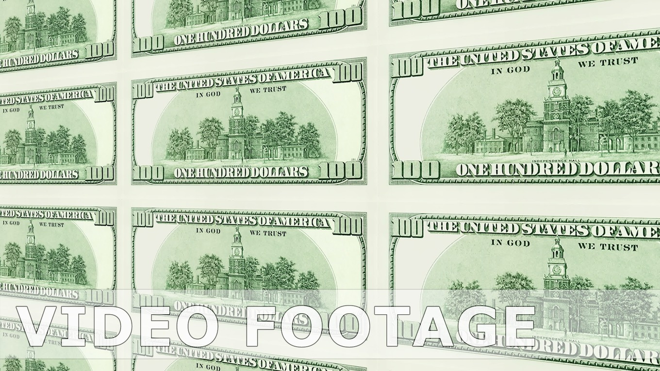 Reverse side of 100 dollar bills in 3d perspective, a Graphic by ...