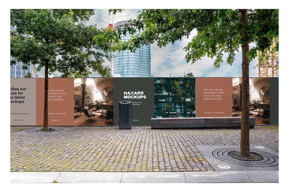 Construction Hoarding Poster Mockup, an Advertising Mockup by HAZARD ...