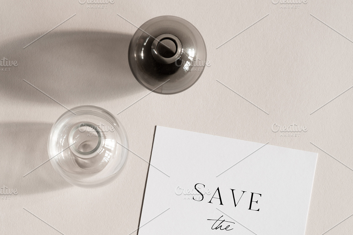 5x7 Paper Stationery Mockup, a Print Template by Moyo Studio