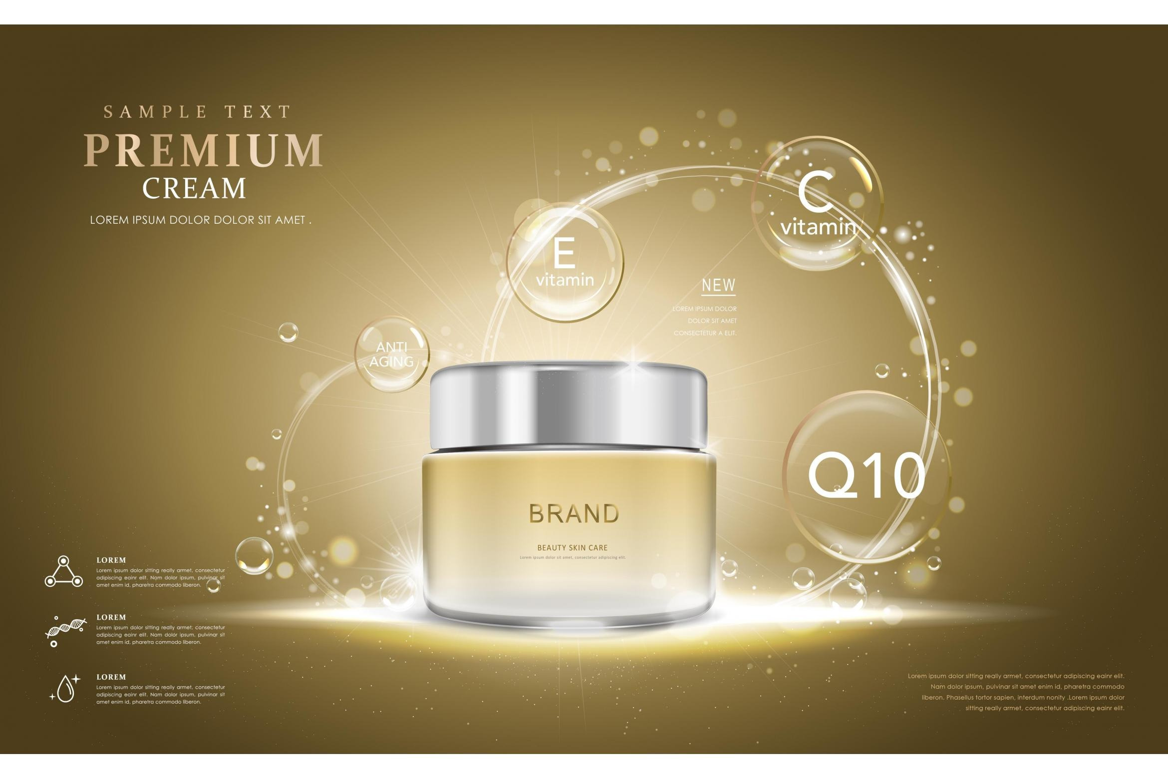 Premium cream ads | Illustrations ~ Creative Market