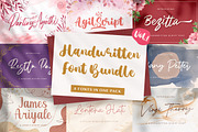 Handwritten Font Bundle Vol 1, a Script Font by StringLabs