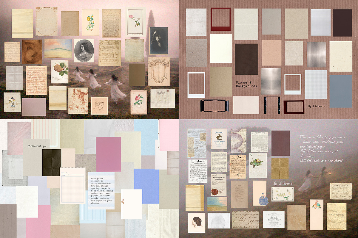 6 in 1: Analog Paper Atelier Bundle, an Object Graphic by Lidberia