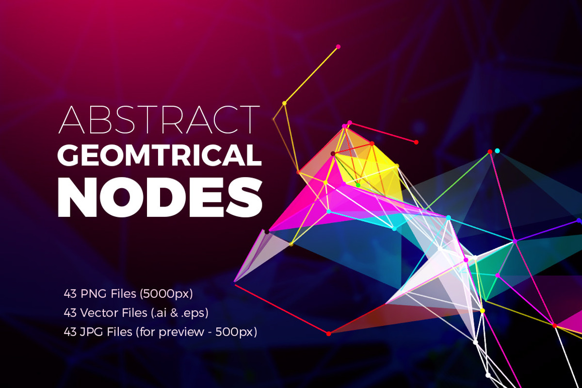 43 Abstract Geometrical Nodes, an Object Graphic by Vackground