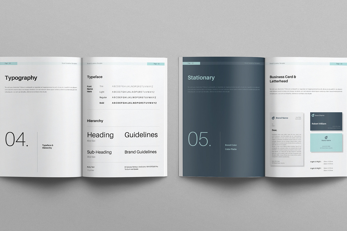 Brand Guidelines Template, a Brochure Template by E-Type