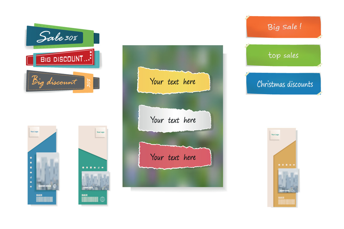 A set of original banners, a Templates & Theme by zhelunovych ...