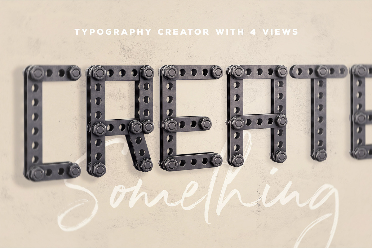 Construction Kit 3D Lettering, a Background Graphic by TVartworks ...