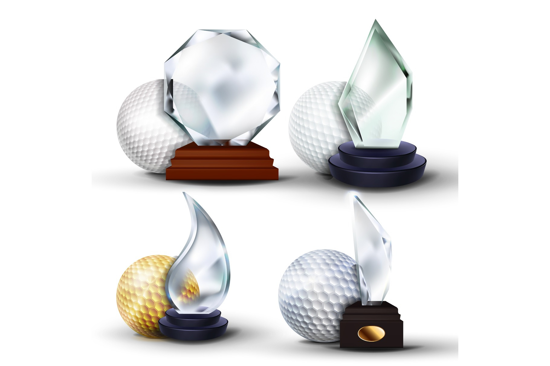 Golf Game Award Set Vector. Golf, a Work Illustration by pikepicture