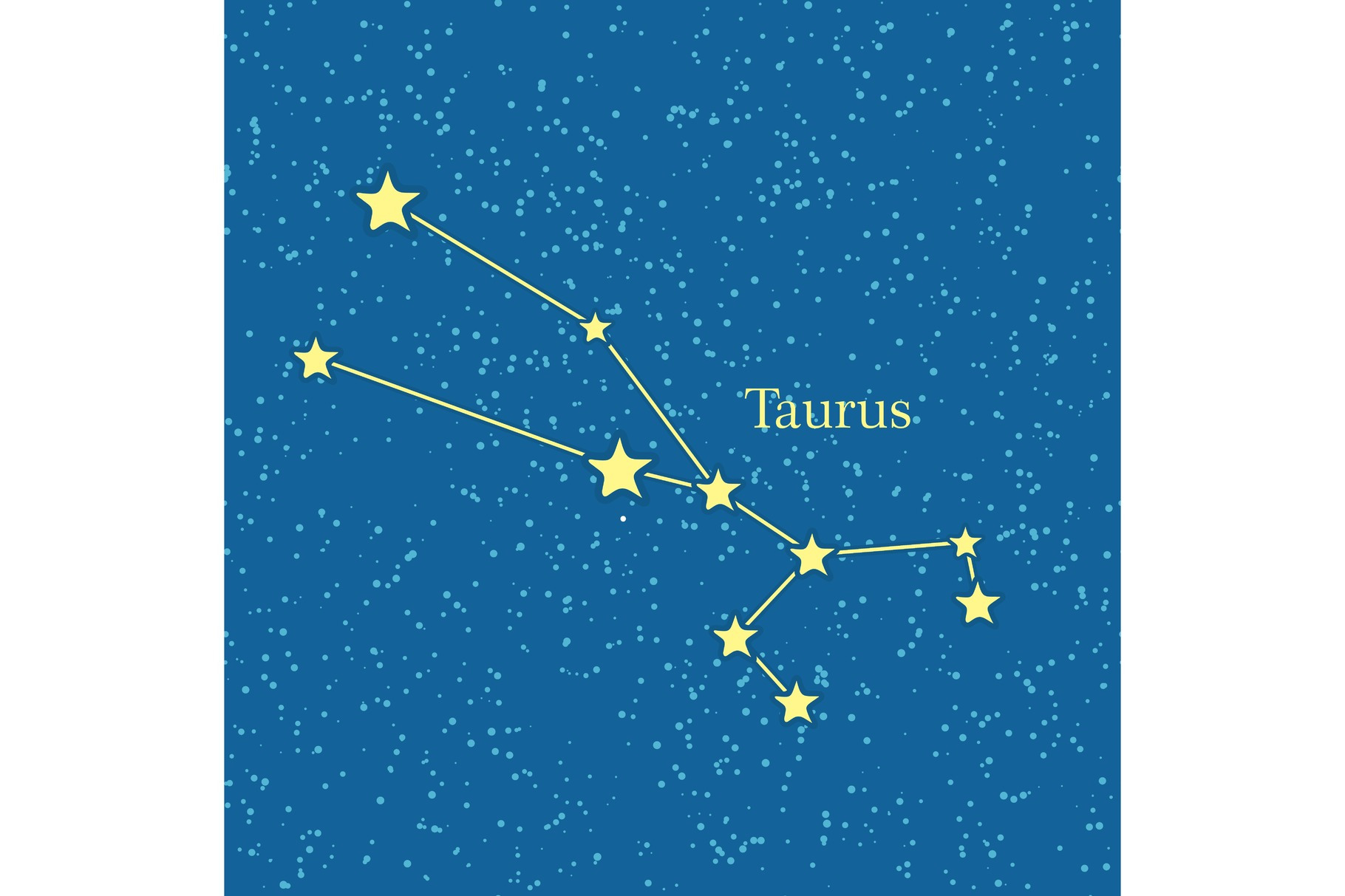 Night Sky with Taurus Constellation Illustration, an Illustration by ...