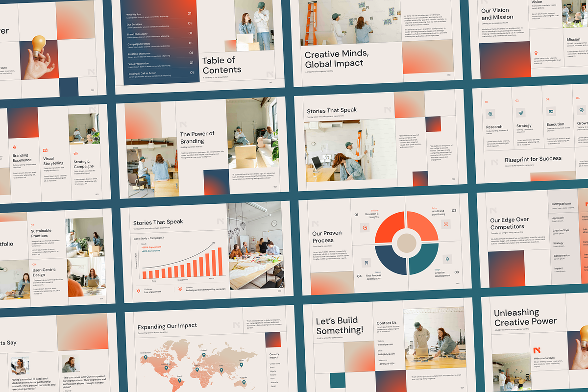 Clyra - Creative Agency PowerPoint, a Presentation Template by SLAB! Design