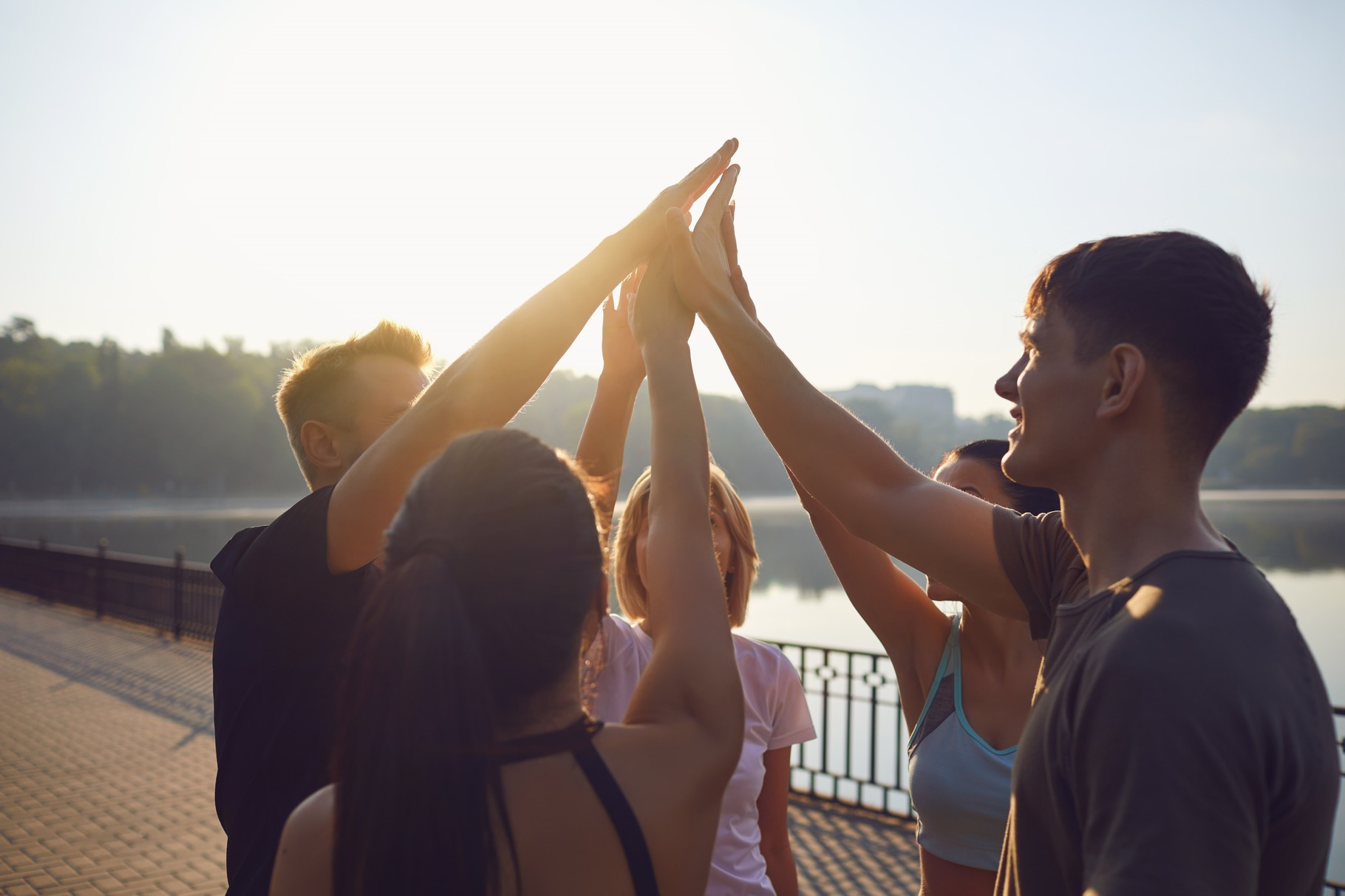 A team of athletes training together featuring group, people, and team ...