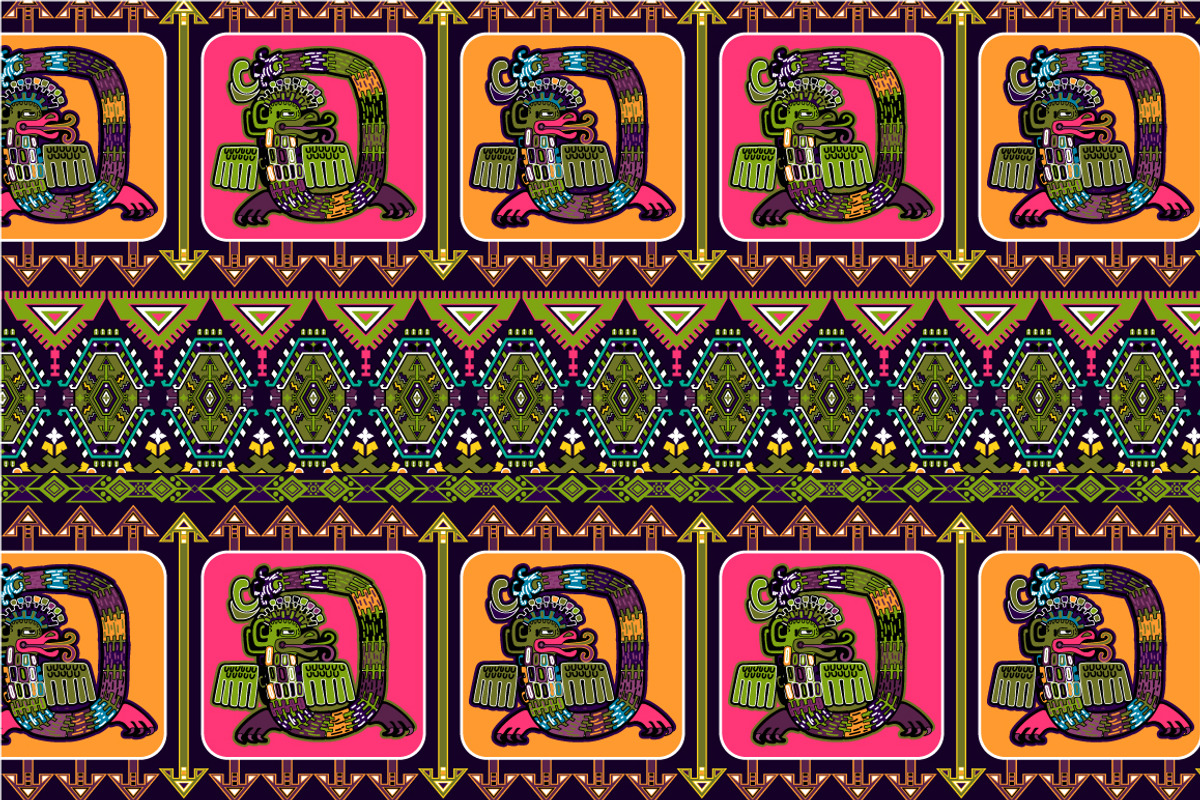 Set of Aztec and Floral Patterns, a Pattern Graphic by Sunny_Lion