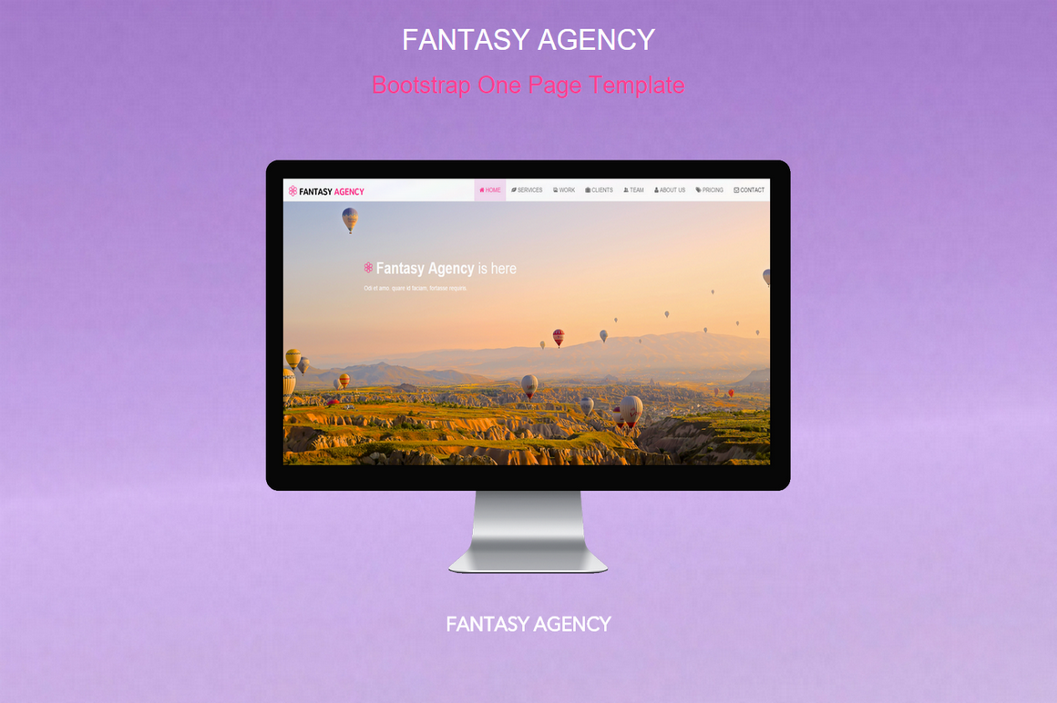 Fantasy Agency, a Bootstrap Template by auroraruggieri