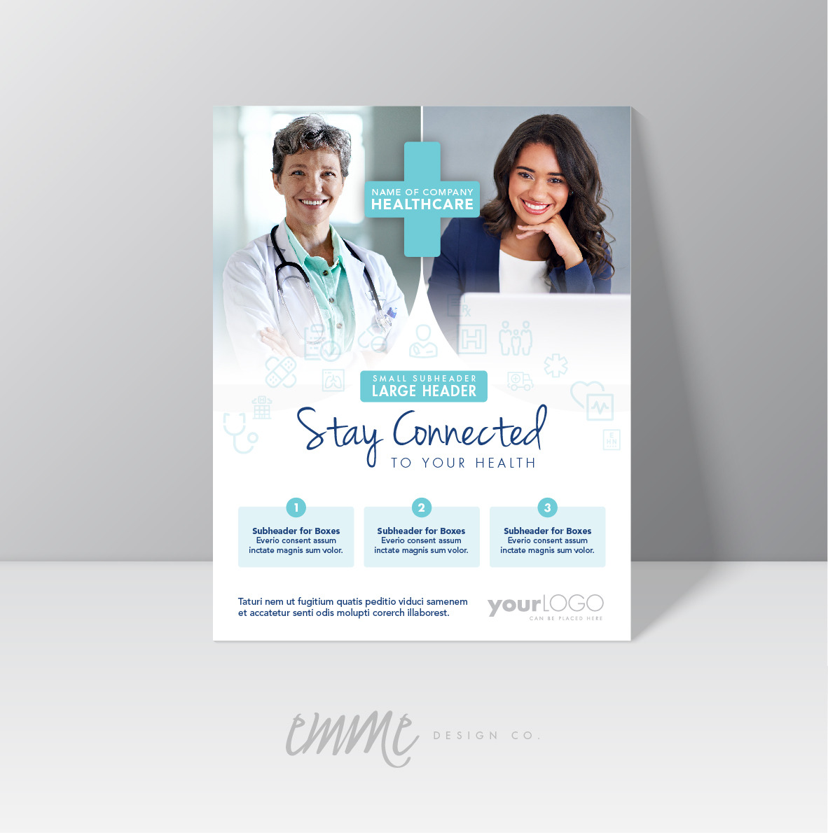 Stay Connected Flyer, a Flyer Template by Emme Design Co.