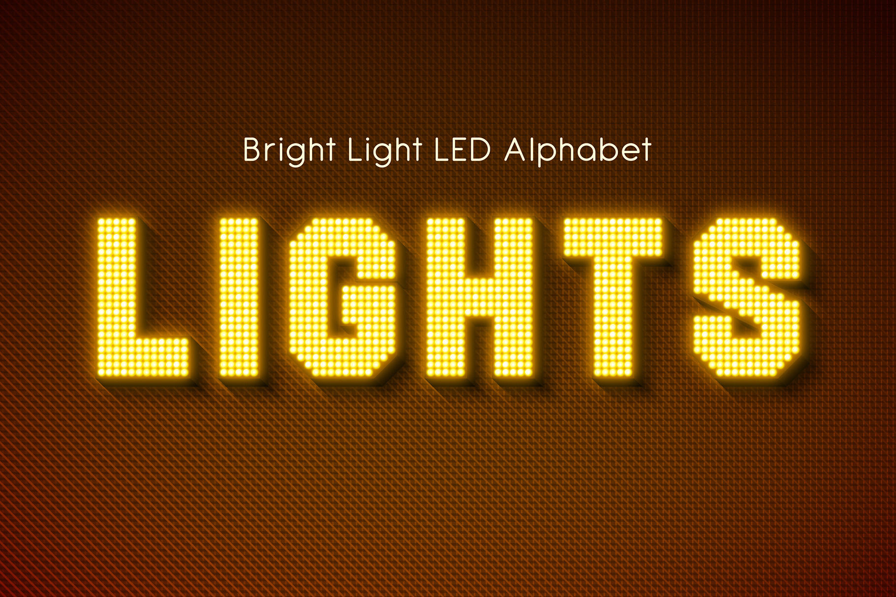 Shining LED light alphabet, a Decorative Illustration by Revelstockart