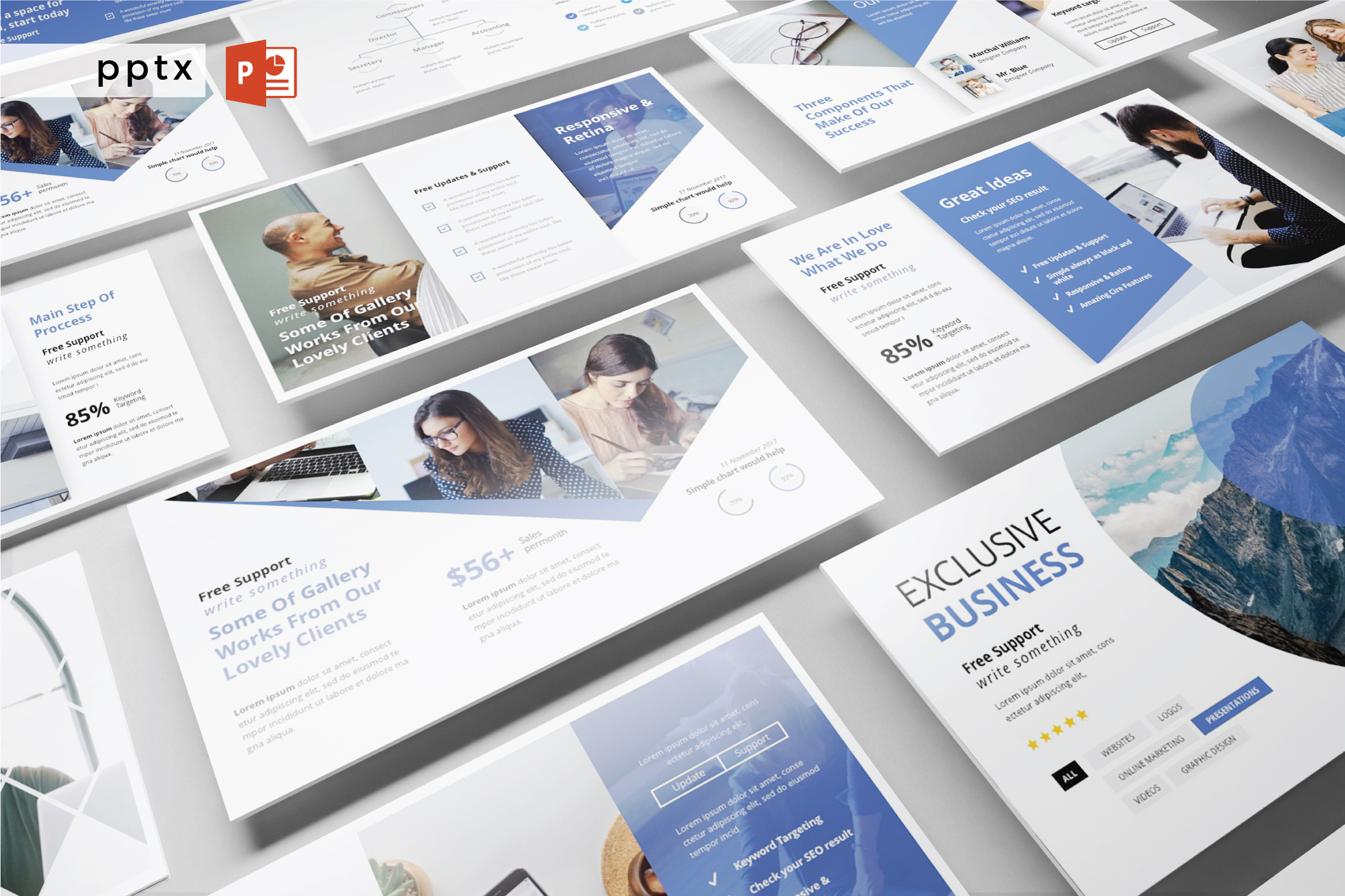 EXCLUSIVE BUSINESS - Powerpoint, a Presentation Template by Shafura