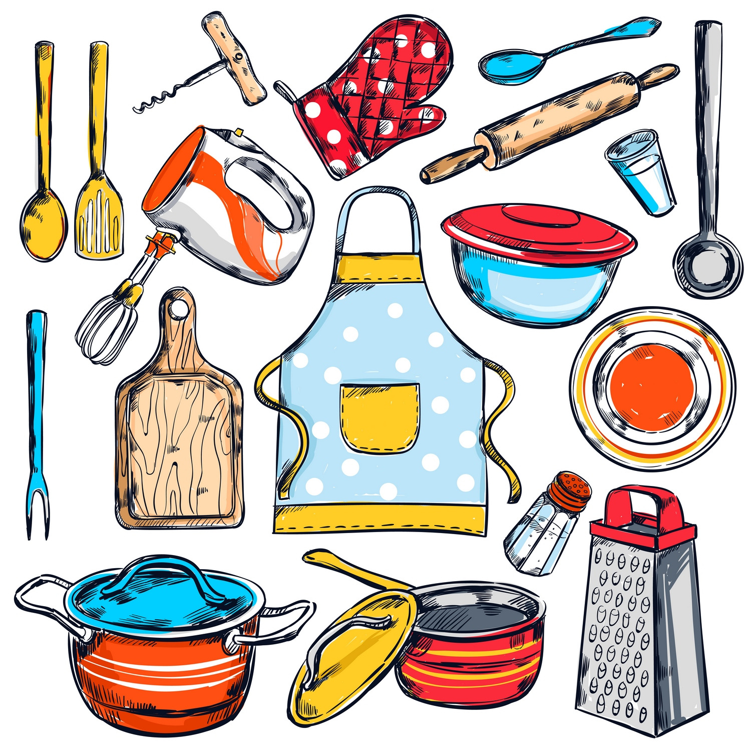 Home Cooking Elements Set, an Icon by Alexander Belenkiy