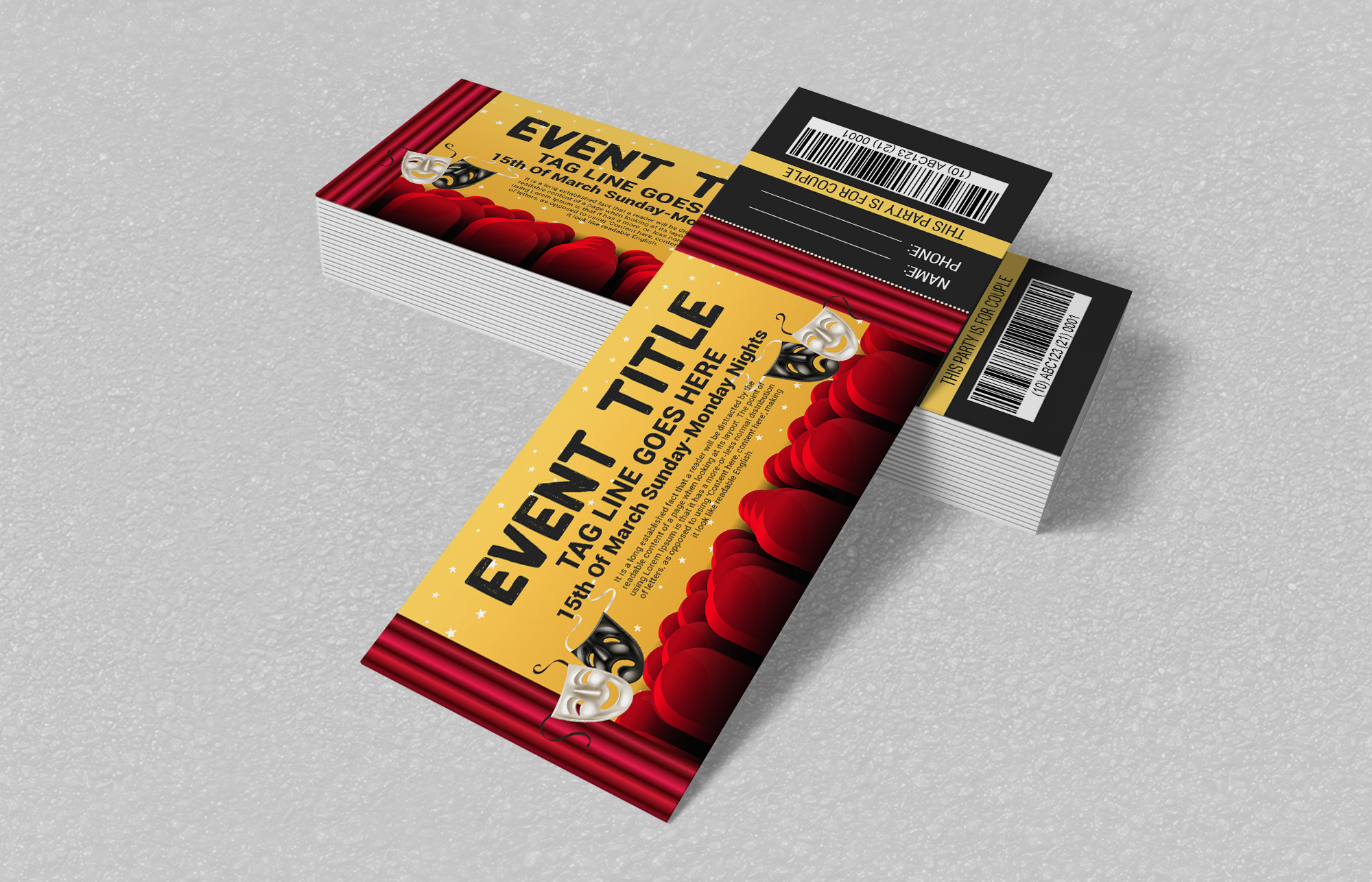 Movie Pass Template, a Card Template by Psd Templates