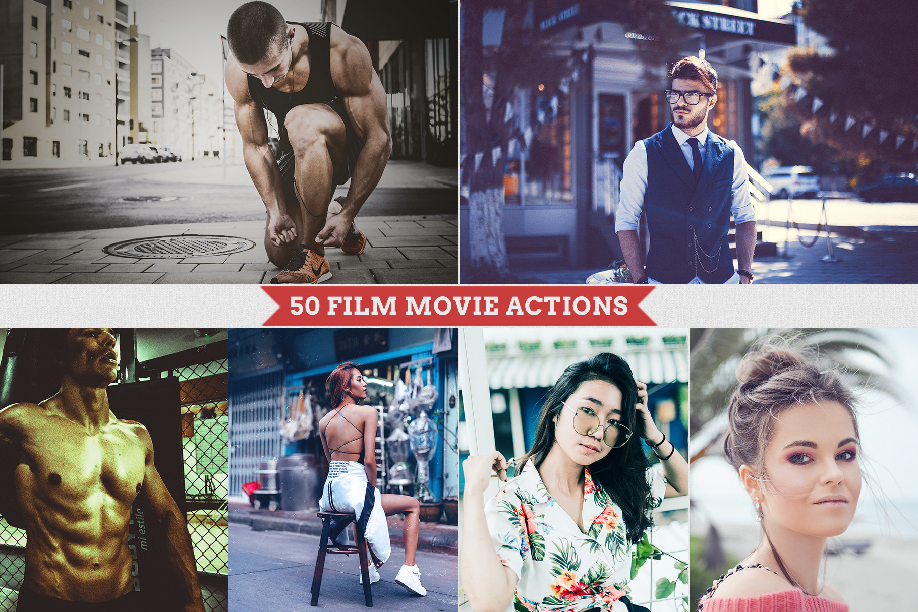 Film Movies Photoshop Actions, an Action Add-On by Bato