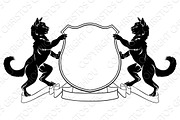 Cats Heraldic Coat of Arms Crest Shield, an Animal Illustration by ...