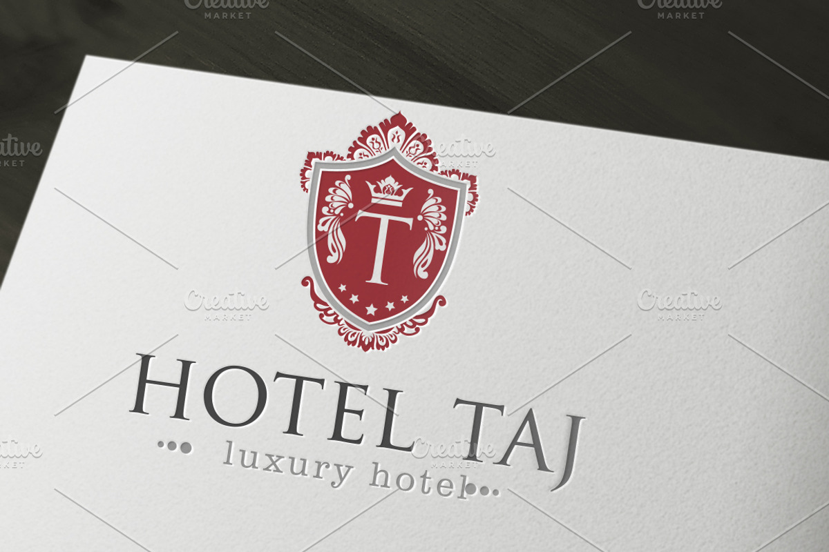 Hotel Taj- Luxury Crest Logo, a Branding & Logo Template by Fida Khattak