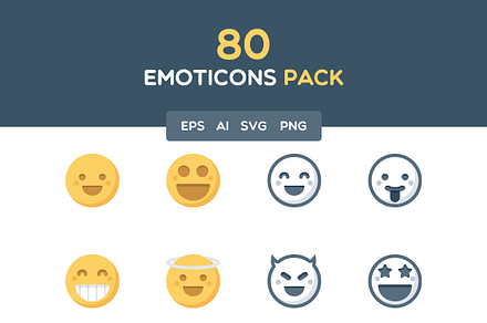 Simple Emoticons, an Icon by Mir store