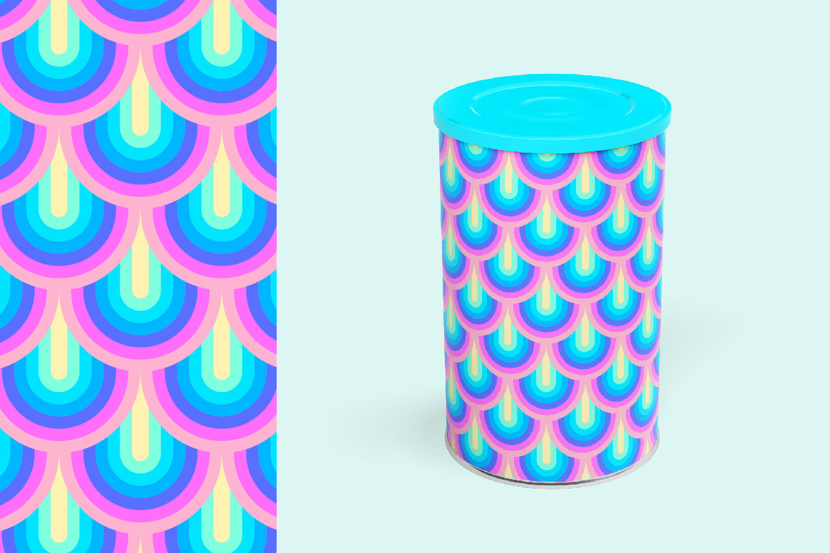 NEON RAINBOW patterns set, a Pattern Graphic by Slanapotam