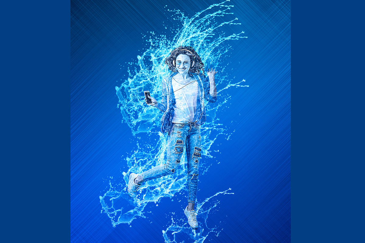 Water Splash Photoshop Action, an Action Add-On by Studio Retouch