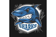 Mascot Sharks - emblem for a sport team. | Animal Illustrations ...