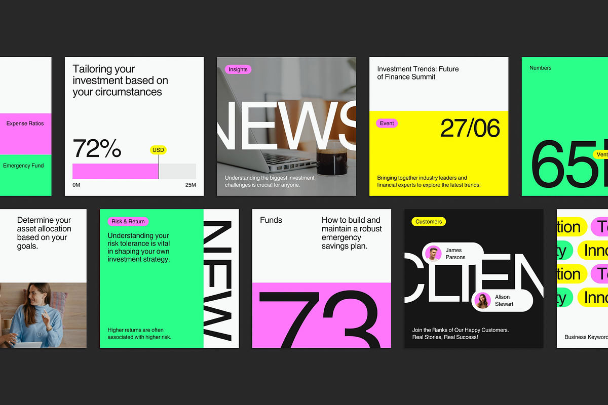 Neon Templates (Canva & PSD), a Social Media Template by at.studio