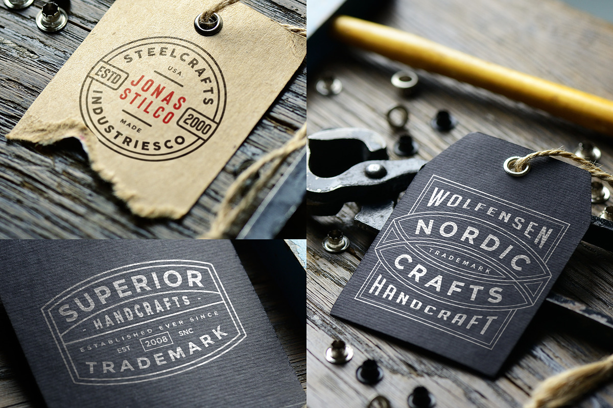 50 Retro Modern Logos Vol.1, a Branding & Logo Template by Graphicdome