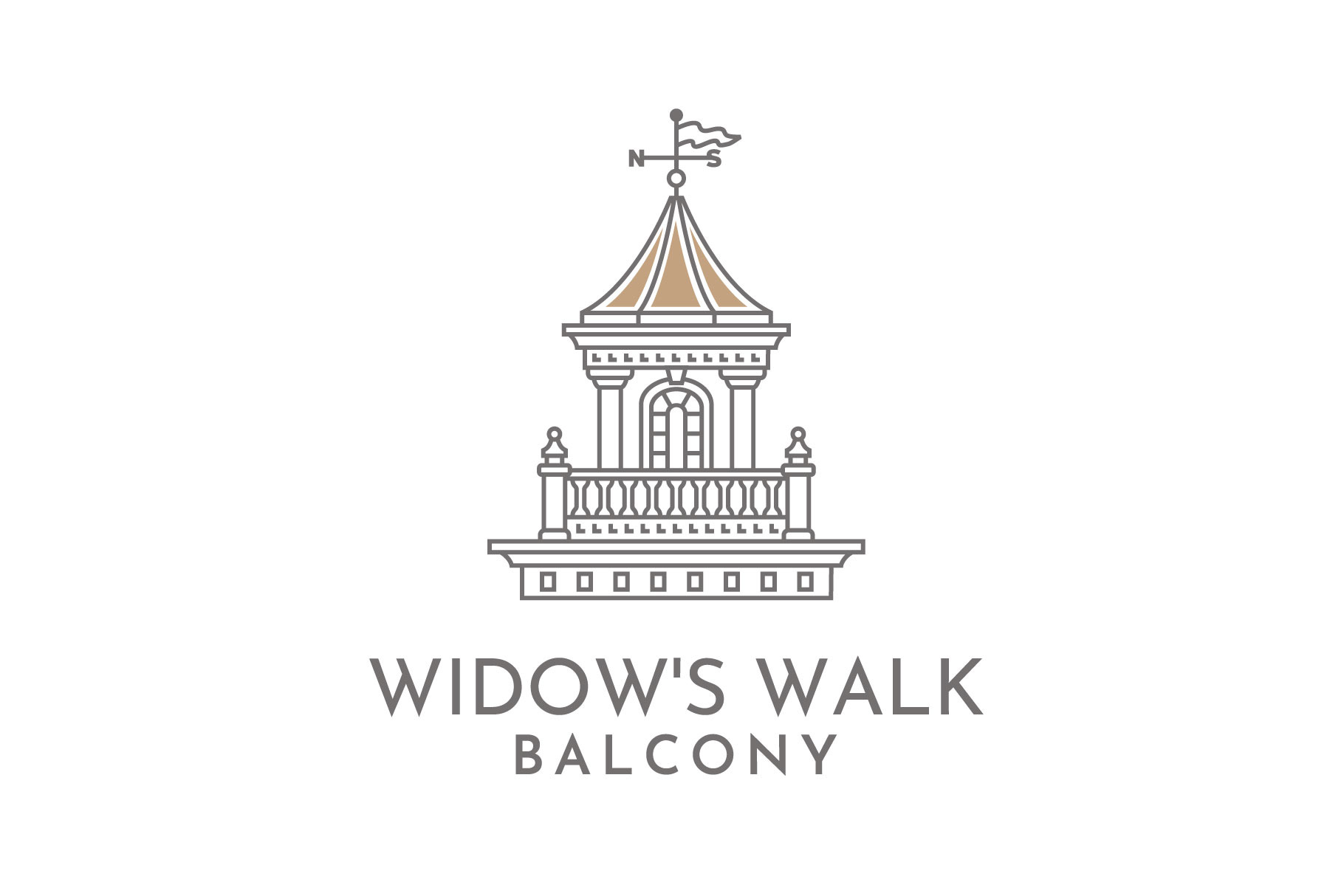 Widow's walk balcony loGO, a Branding & Logo Template by Enola99d
