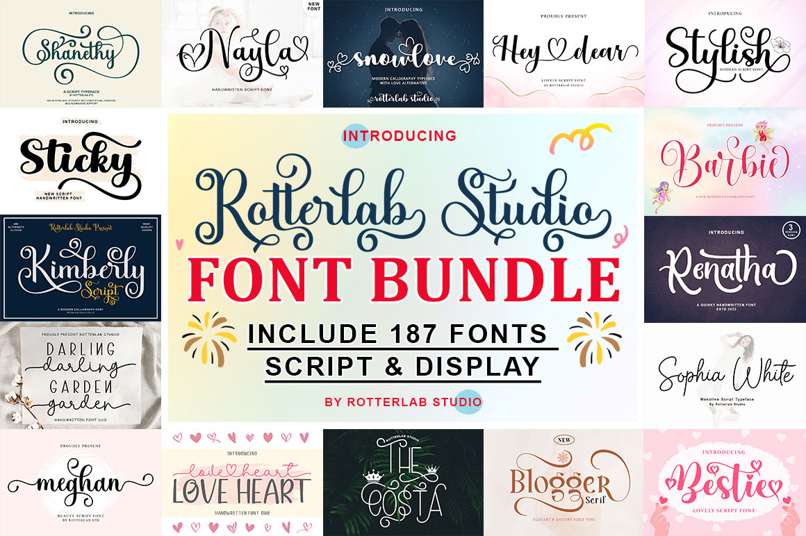 Rotterlab Studio Font Bundle, a Script Font by Rotterlab Studio ...