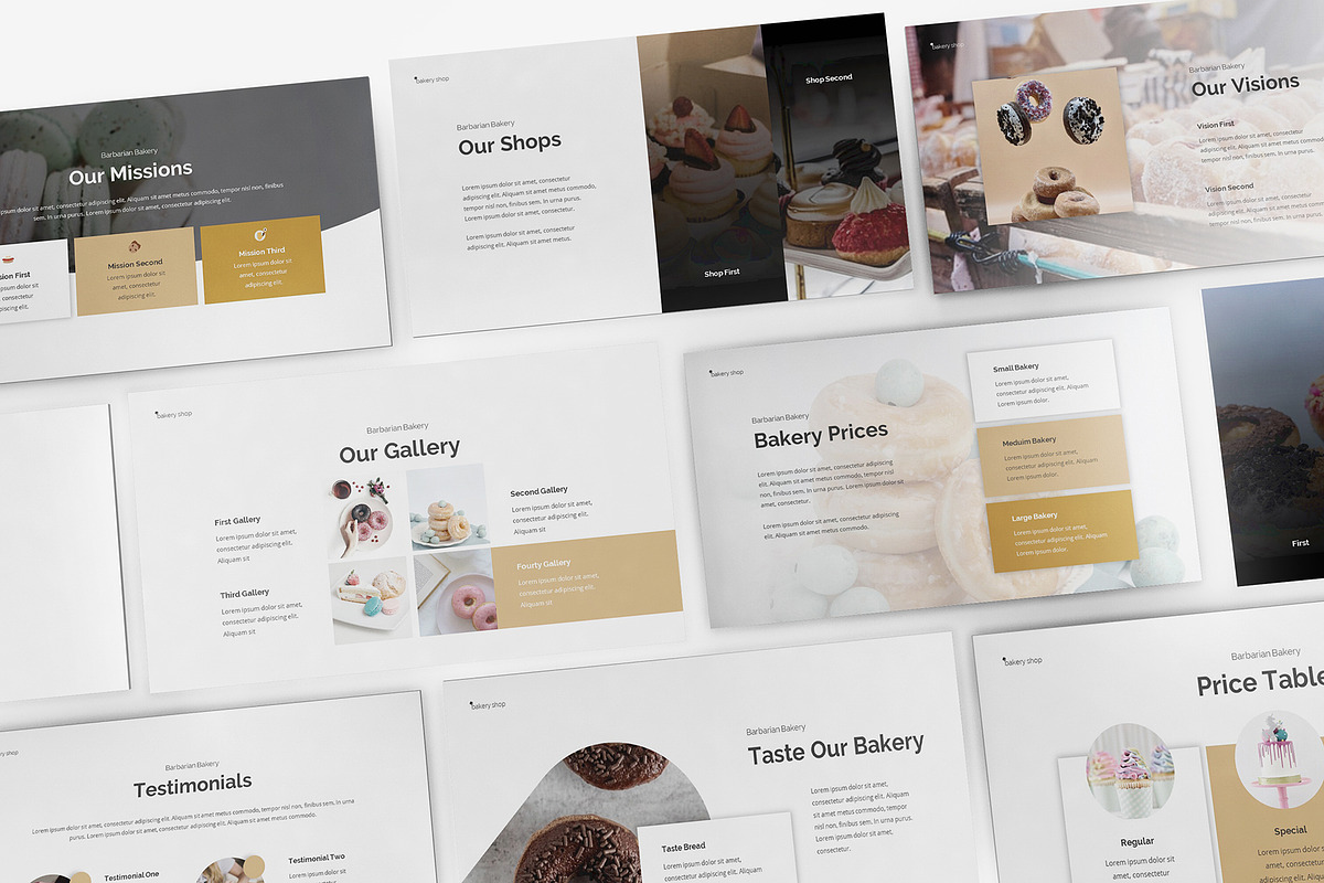 Bakery Powerpoint Template, a Presentation Template by Formatika Studio