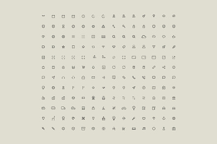 Modern vector Icons set in flat, an Icon by fet