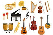 Icons of musical instruments, a Graphic by Vector Tradition