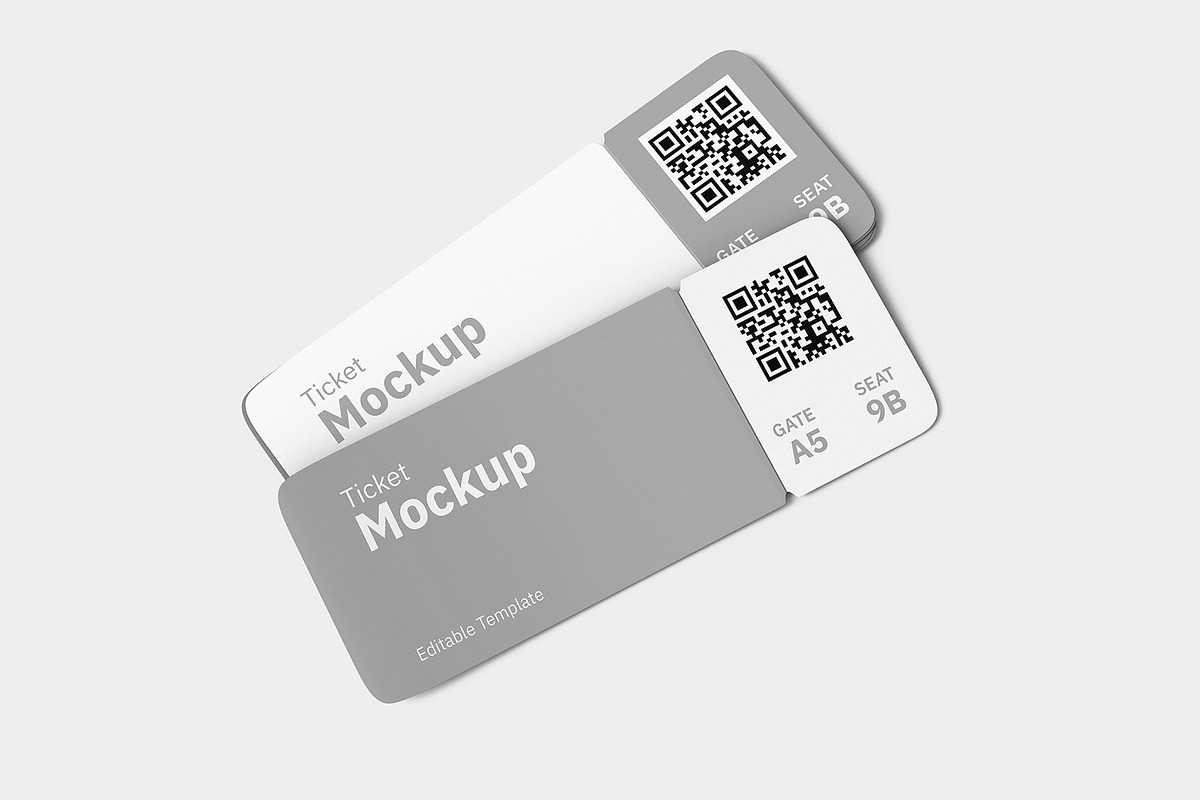 Event Entry Pass Ticket Mockup