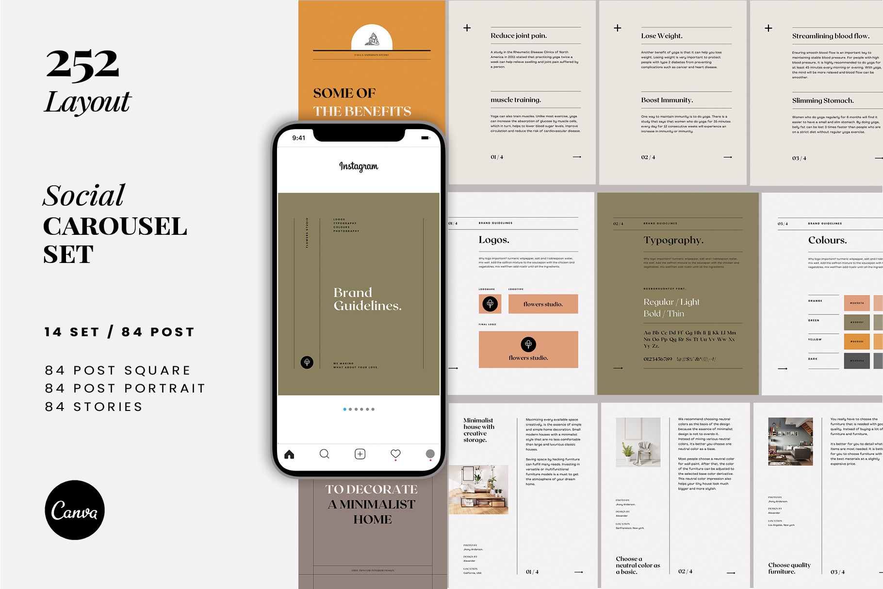 Instagram Carousel Template Canva