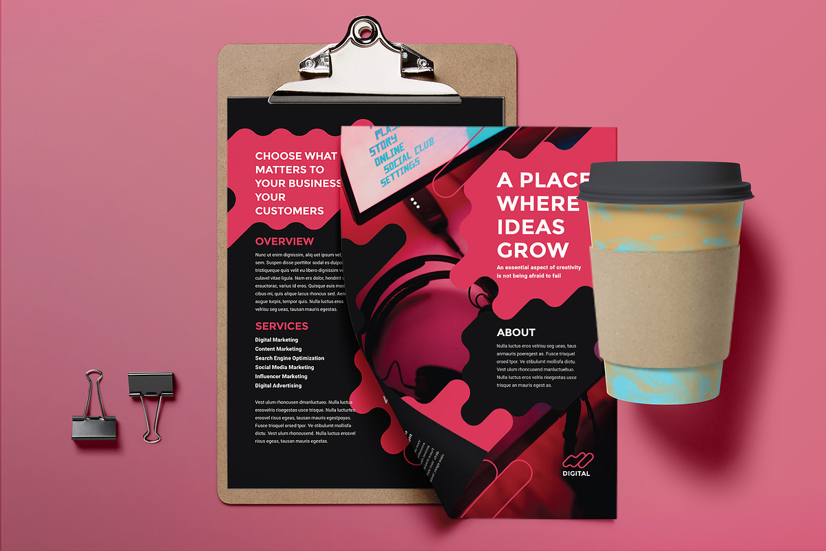 Digital Advert Agency Print Pack, a Marketing Template by TemplatesNow!